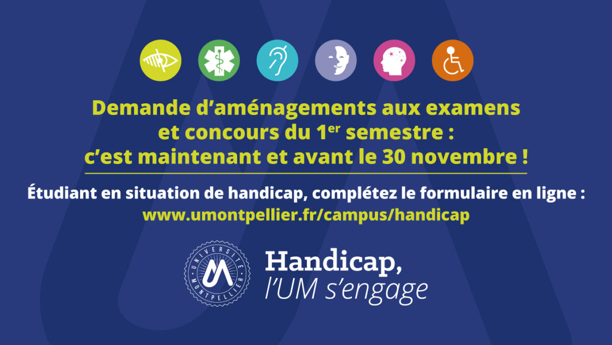 Etudiants en situation de Handicap : Demande d'aménagement aux examens ...