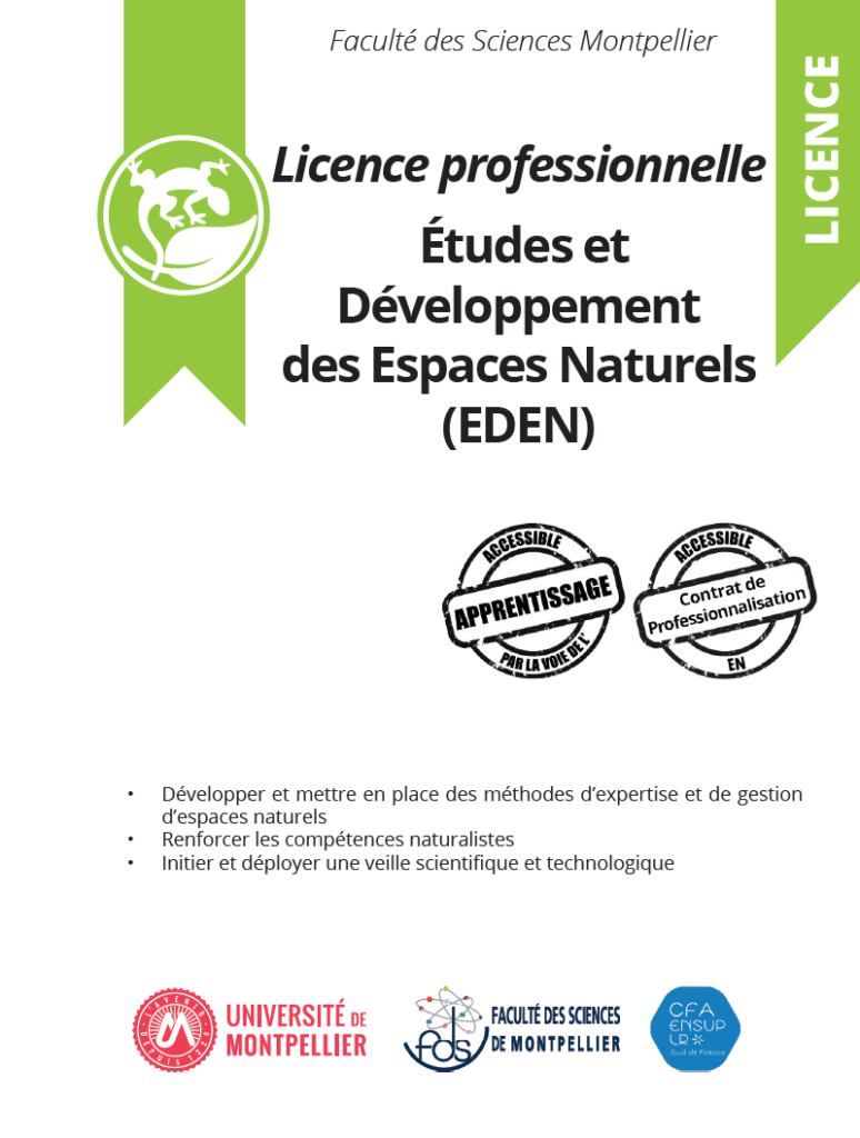 Licence Pro Études et Développement des Espaces Naturels (EDEN ...